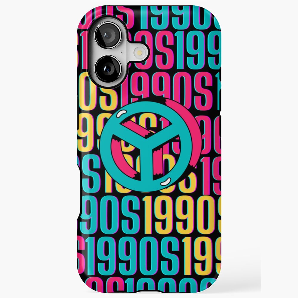 1990s Retro Black Background Nostalgia Throwback Tough Phone Case for ...