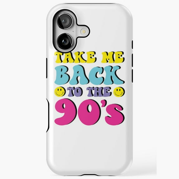 1990s Retro Design 18 Orange Background Nostalgia Phone Case with ...