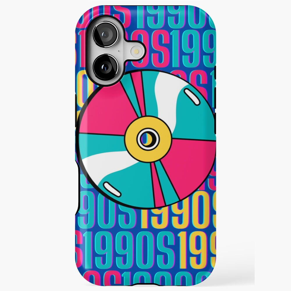 1990s Retro Design 2 Dark Blue Background Phone Case 11 12 13 14 15 17 ...