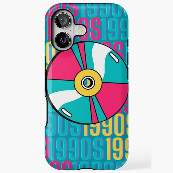 1990s Retro Design 2 Teal Background Phone Case 11 12 13 14 15 17 Pro ...