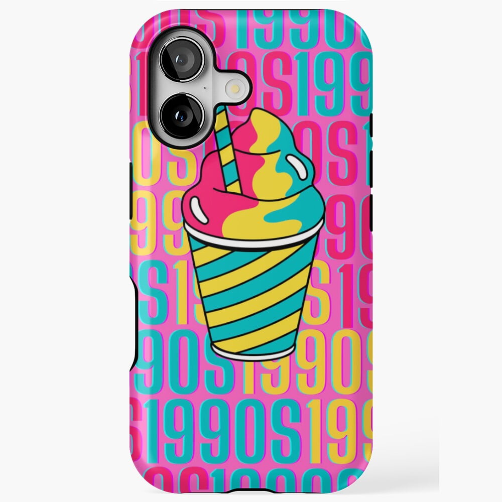 1990s Retro Design 7 Bubblegum Pink Background Phone Case for 17/15/14 ...