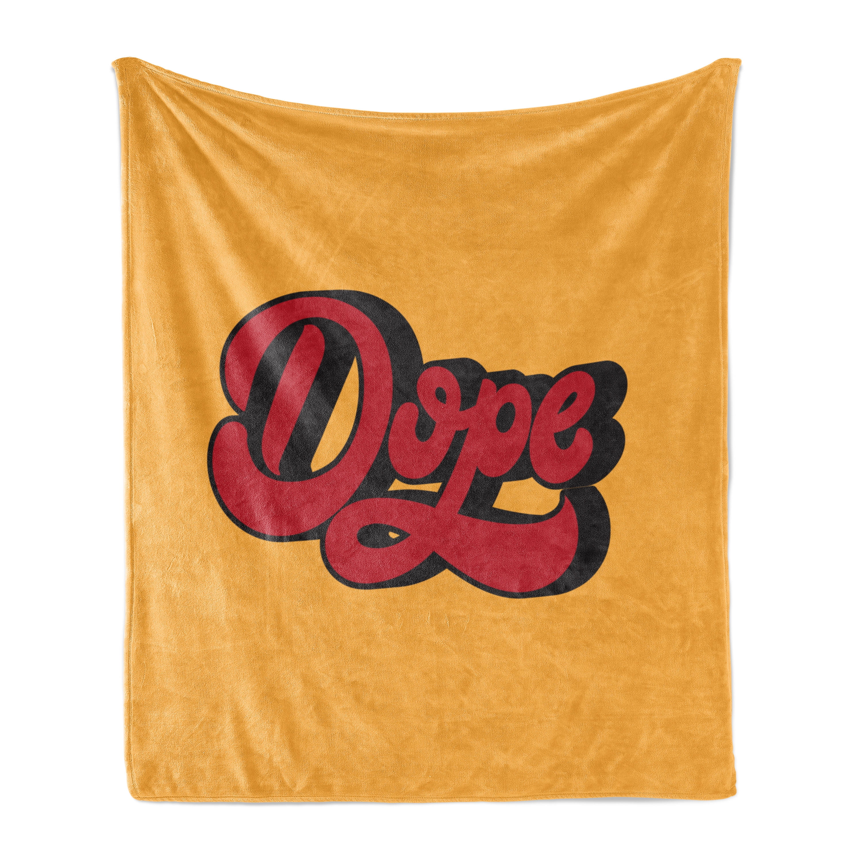 1990s Soft Flannel Fleece Blanket, Hand Drawn Dope Words Slang Design ...