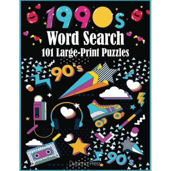 Pre-Owned 1990s Word Search: Nineties Word Games with 101 Large-Print ...