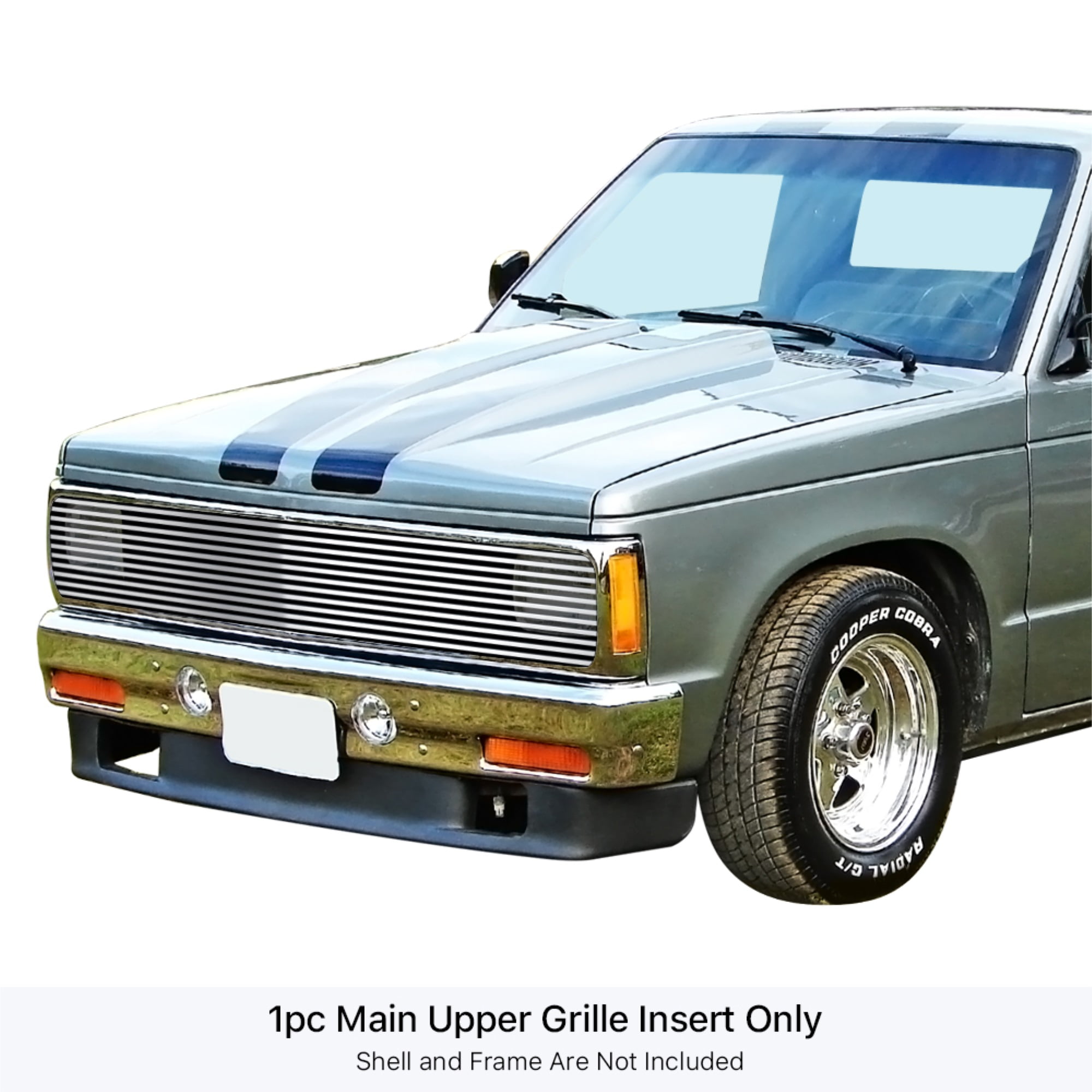 APS 1991-1994 Chevy Blazer Phantom Grille Stainless Steel Billet Grille ...