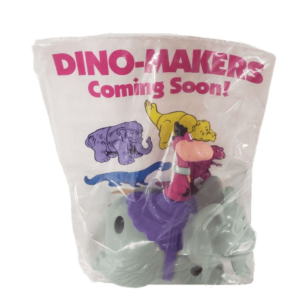 1991 Denny's Flintstones Dino-Racers Dino on Woolly Mammoth Pull Back ...