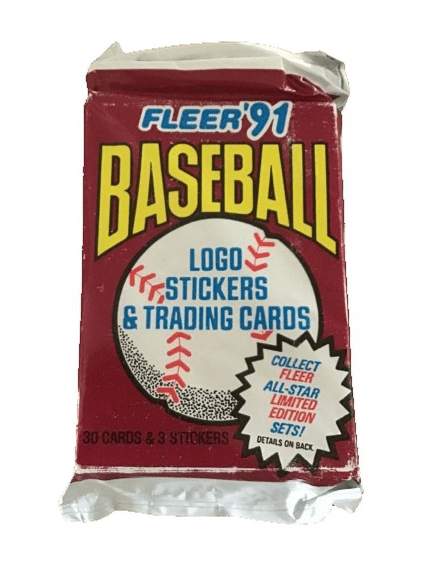 1991 Fleer Baseball Jumbo Pack - 30 cards 3 stickers - Walmart.com