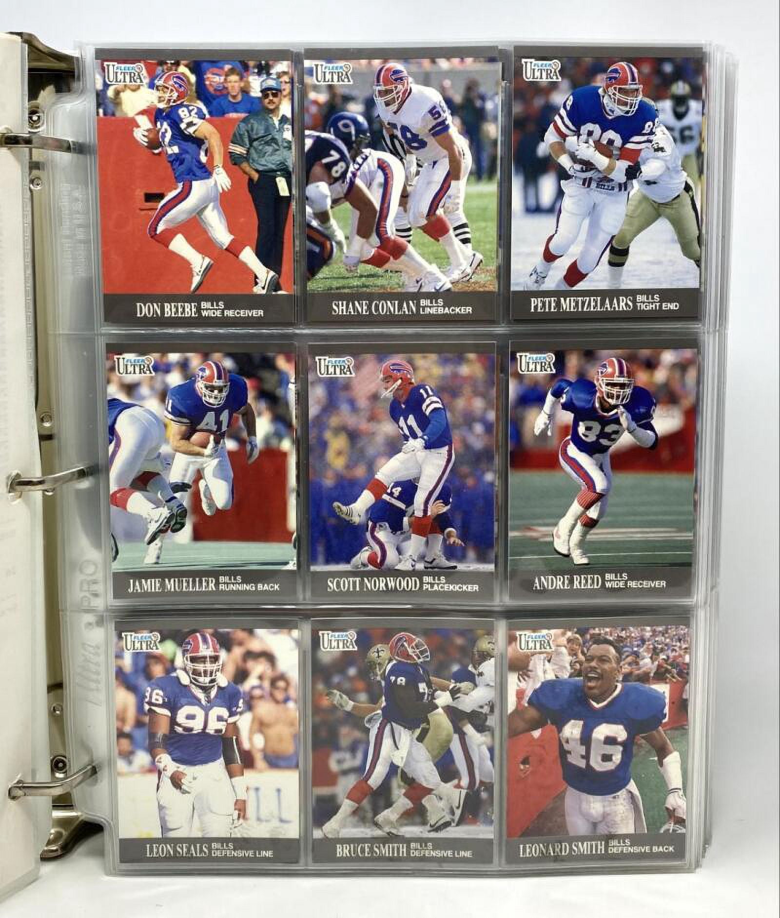 1991 Fleer Ultra 1-300 w/Update 1-100 Football Hand Collated Binder Set ...