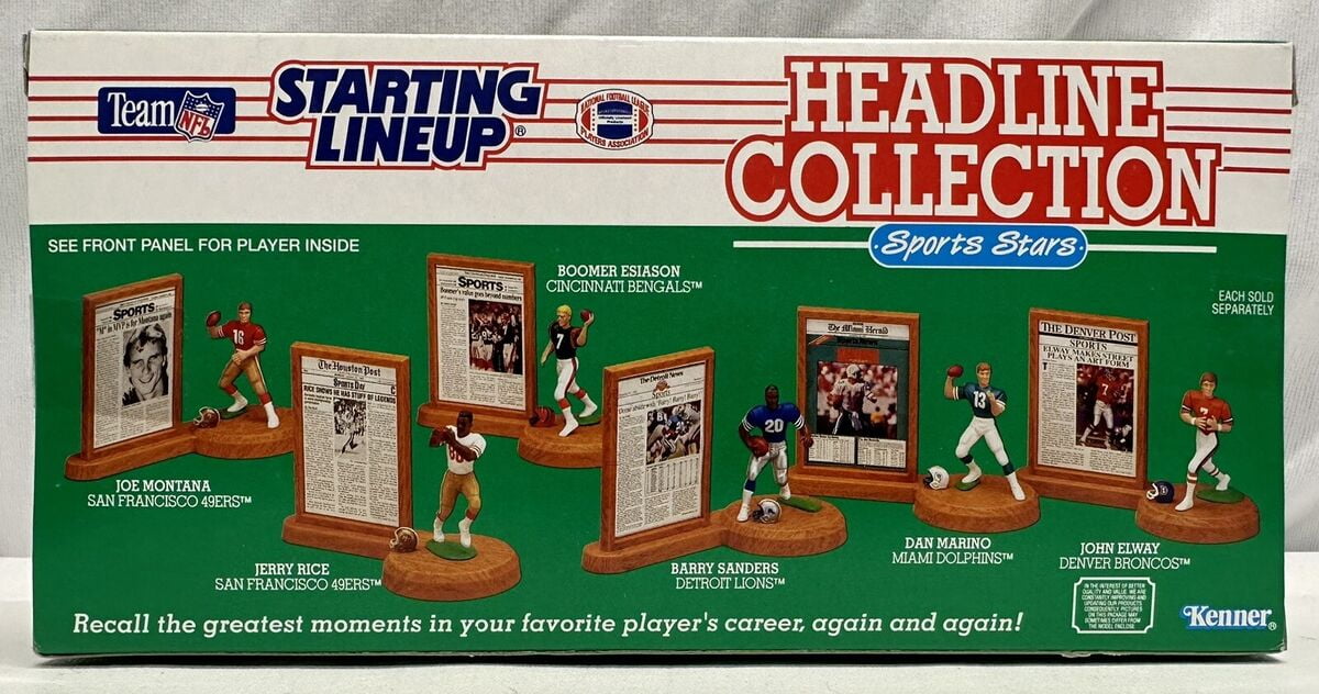 1991 Kenner Starting Lineup - NFL - Headline Collection - Joe Montana ...