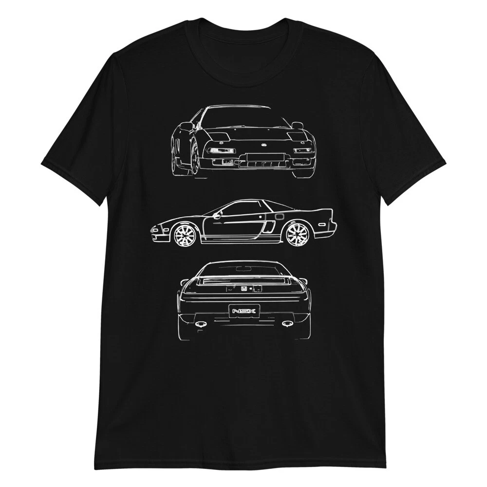 1991 NSX JDM Tuner Car Japanese Street Racing Outline Sketch Art T ...