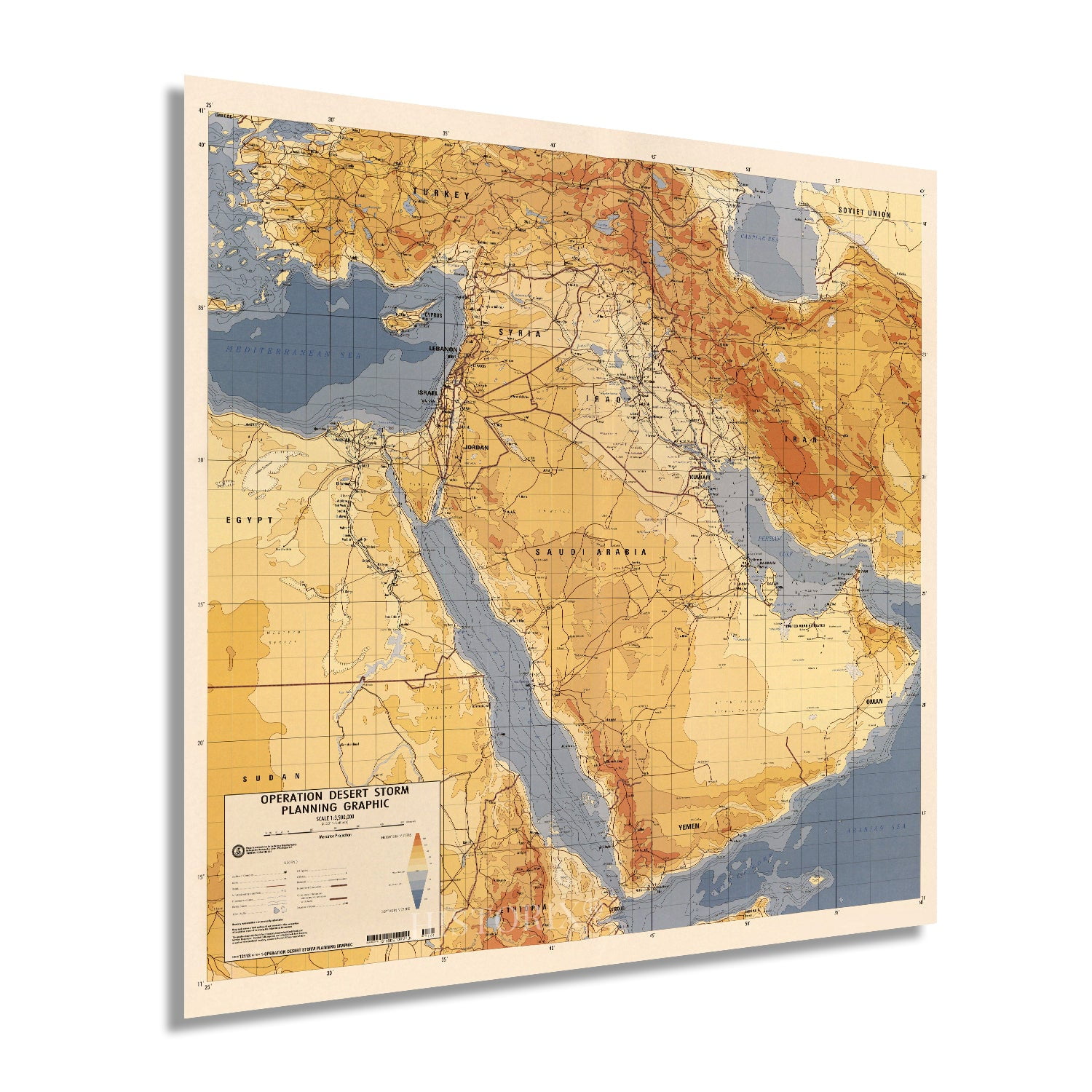 1991 Operation Desert Storm Map - Operation Desert Storm Planning ...