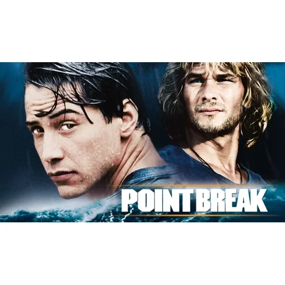 1991 Point Break Movie Poster Keanu Reeves Patrick Swayze Gary Busey ...