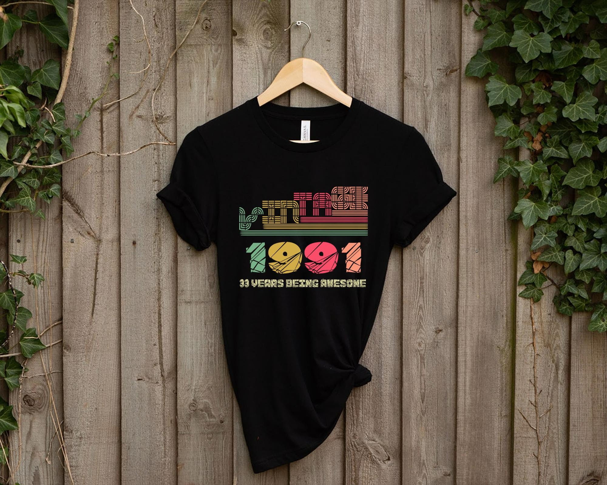1991 Shirt, 33rd Birthday Gift For Women, 1991 Retro Shirt,33rd ...
