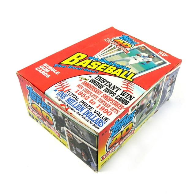 Topps 1991 Sealed Baseball Trading Card Box (36 Packs) - Possible ...