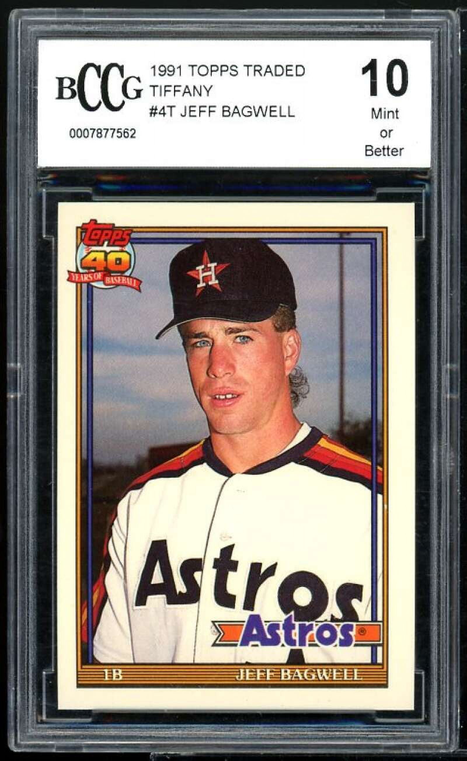 1991 Topps Traded Tiffany #4T Jeff Bagwell Rookie Card BGS BCCG 10 ...