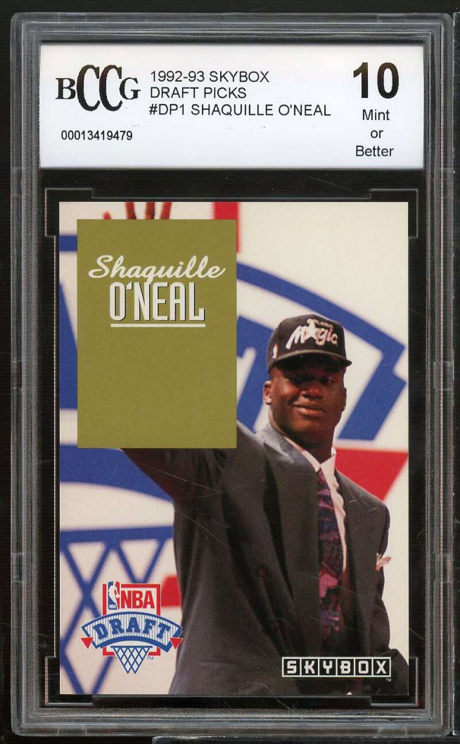 1992 93 Skybox Draft Picks Dp1 Shaquille O Neal Rookie Card Bgs Bccg 10 Mint