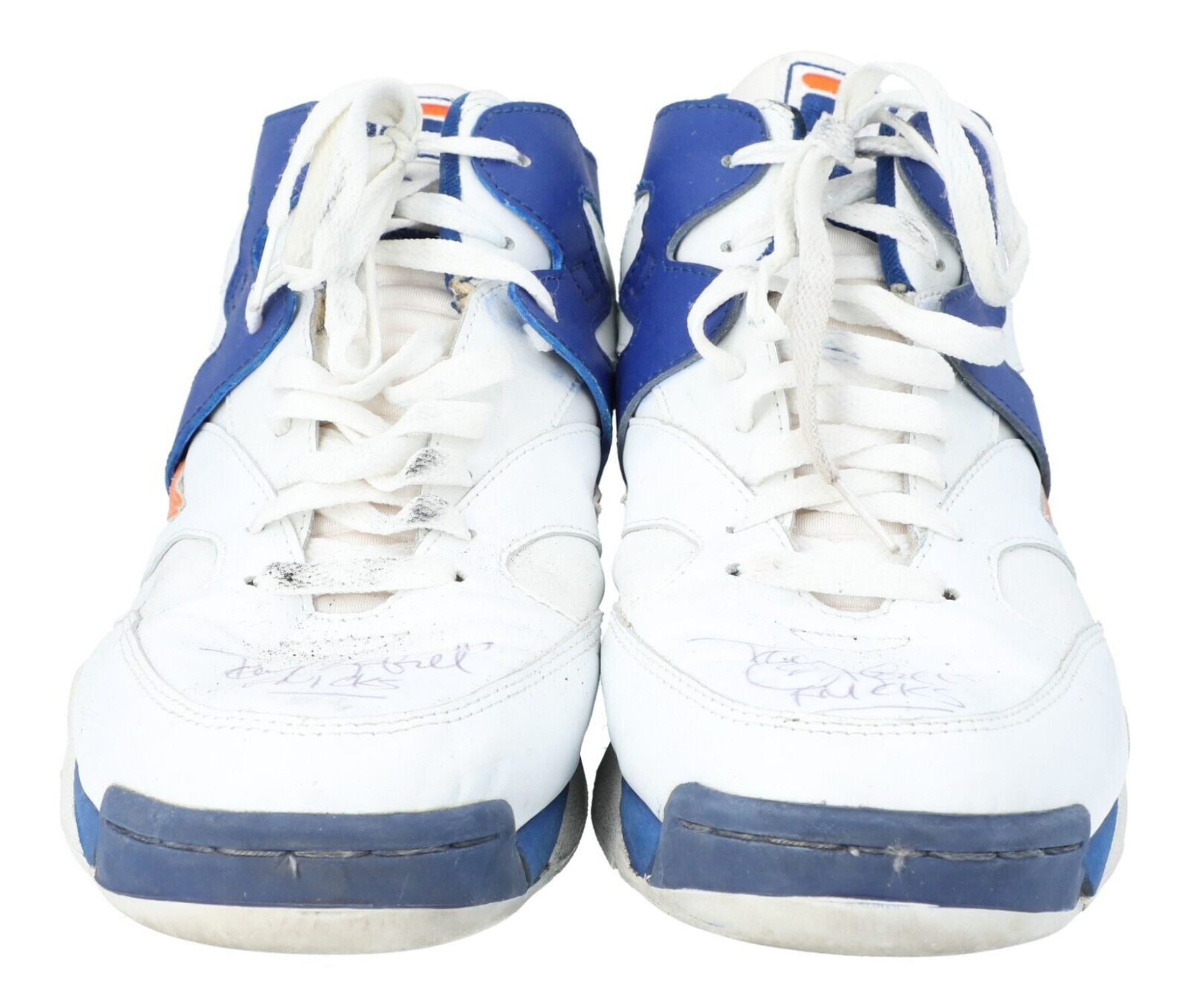 1992-93 Tony Campbell Game-Used Signed Fila Sneakers NY Knicks JSA ...