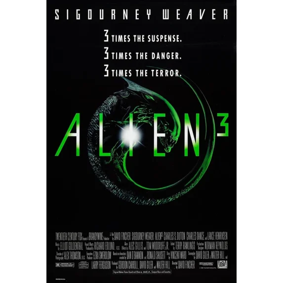 1992 Alien 3 Movie Poster Ripley Dallas Sigourney Weaver Charles Dutton ...