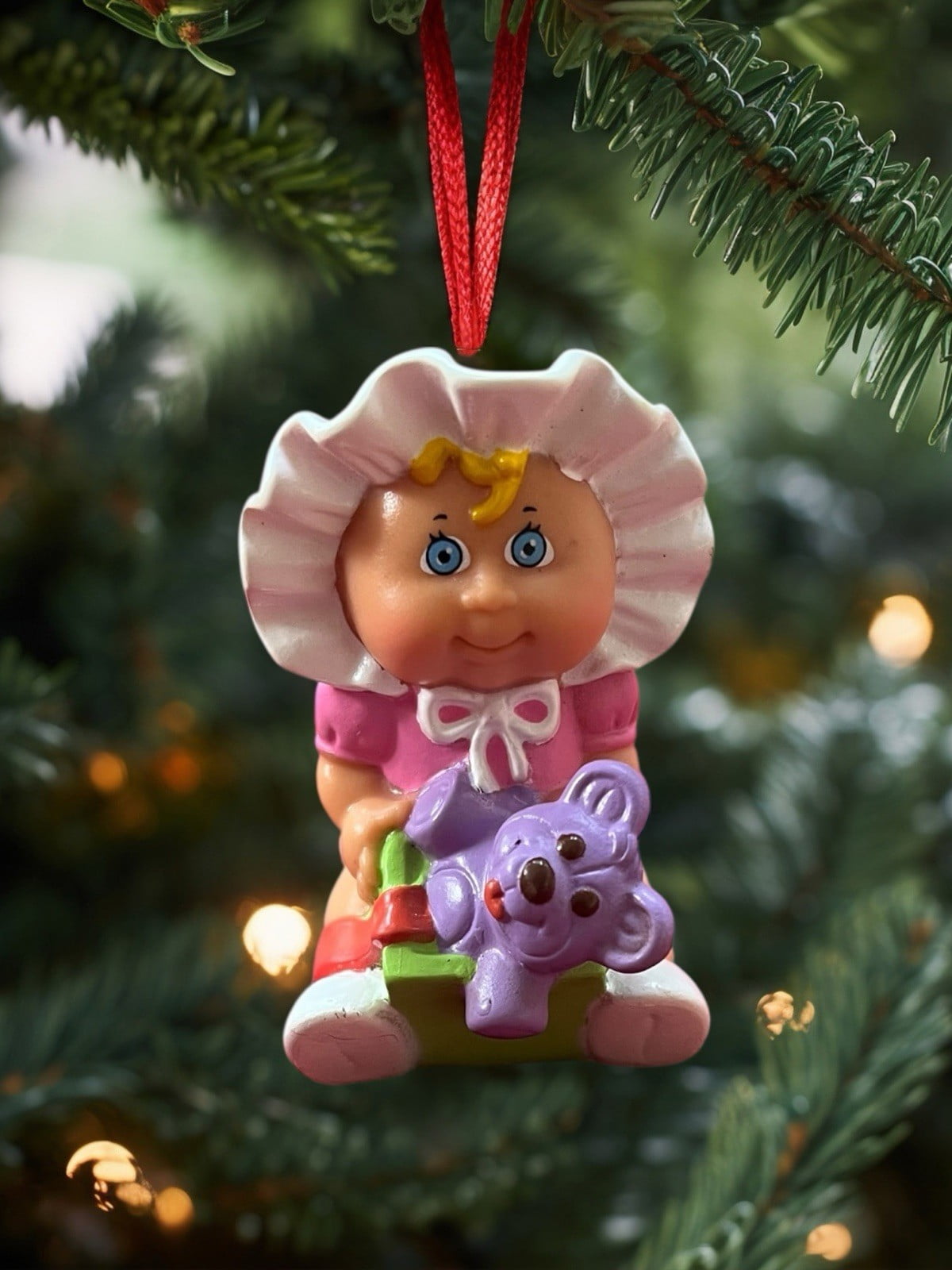 1992 Anne Louise Ribbons & Bows 2.75" Cabbage Patch Kids ORNAMENT ...