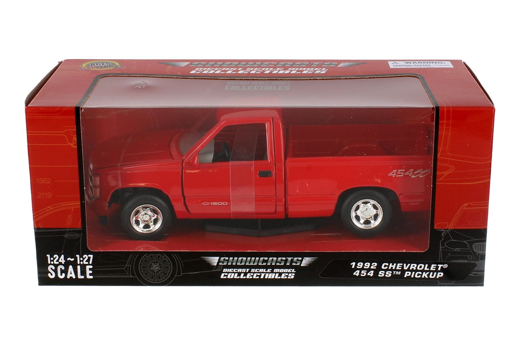 1992 Chevy 454 SS, Red - Showcasts 77203R - 1/24 Scale Diecast Model ...