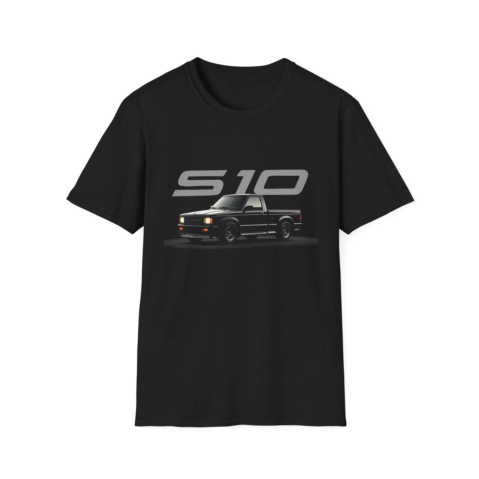 1992 Chevy S10 Truck Shirt – Retro Blacked-Out Mini Truck Vector Design ...