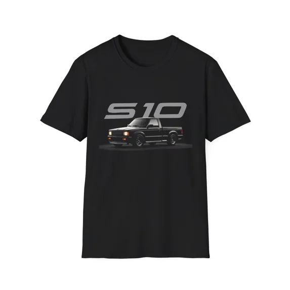 1992 Chevy S10 Truck Shirt – Retro Blacked-Out Mini Truck Vector Design ...