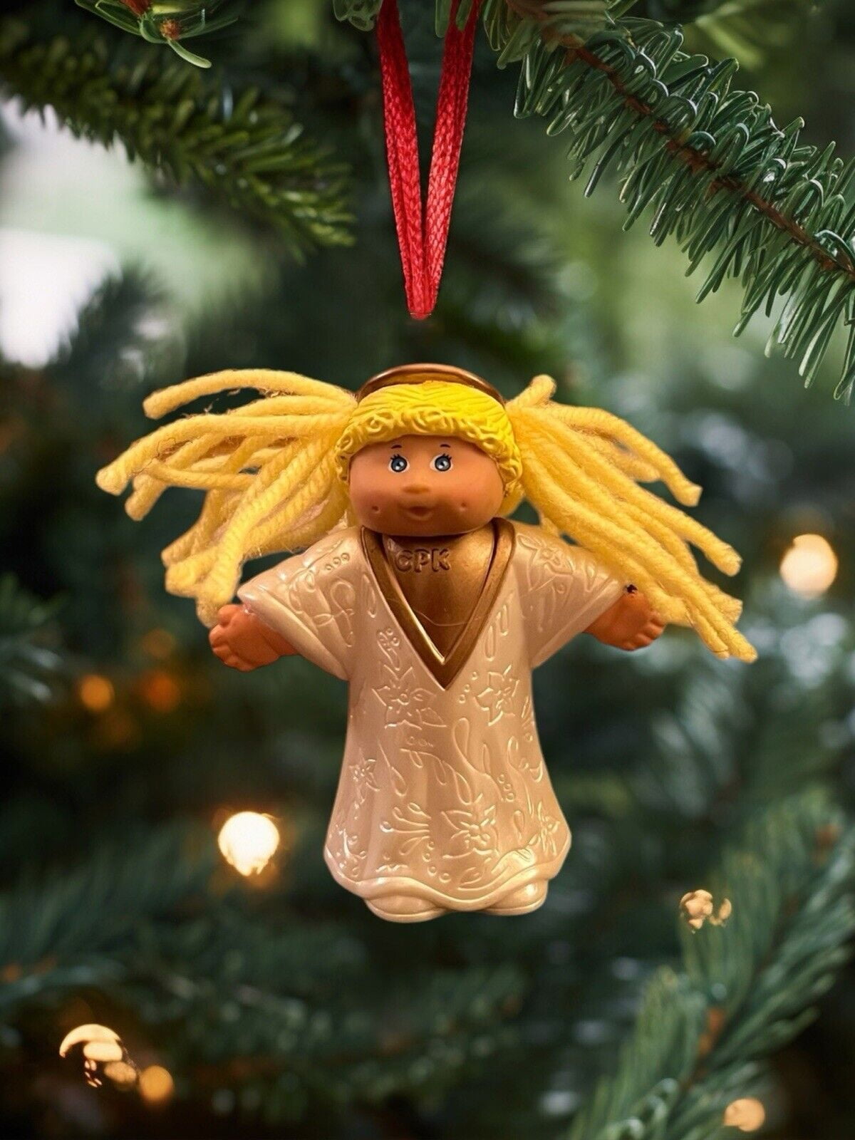 1992 Collector Cabbage Patch Kids Angel CPK Figure 3" Ornament Charm ...