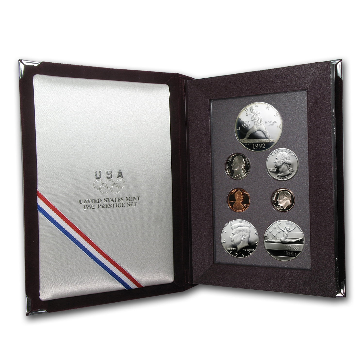 U.S. Mint, 1992 Prestige Proof Set, Silver Coins, Olympic Commemorative ...