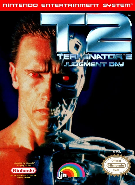 1992 Terminator 2 Judgment Day Nes Box Art Poster Arnold Schwarzenegger ...