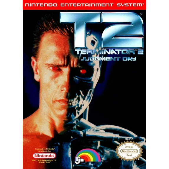 1992 Terminator 2 Judgment Day Nes Box Art Poster Arnold Schwarzenegger ...
