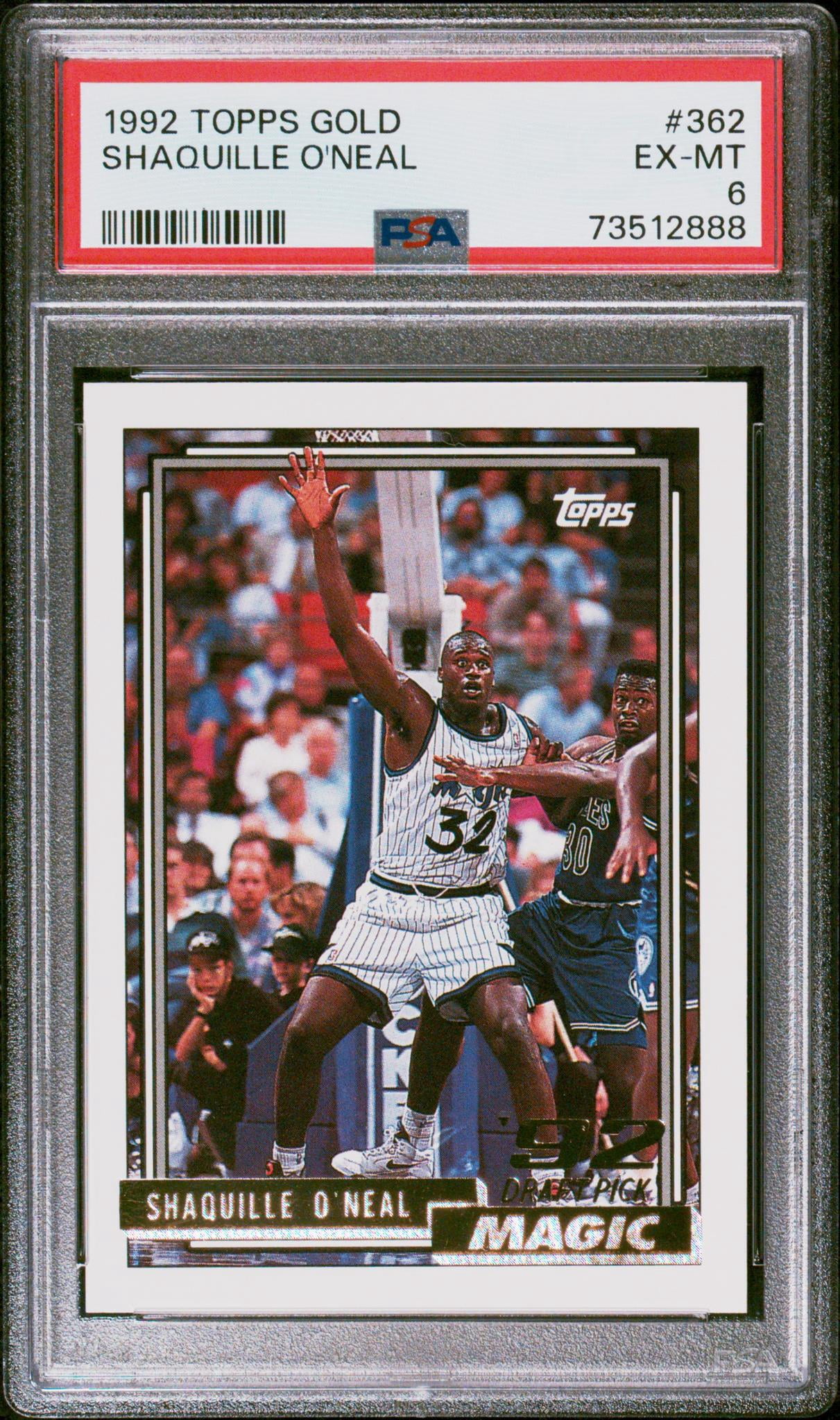 1992 Topps Gold Shaquille O'Neal #362 PSA 6 - Walmart.com