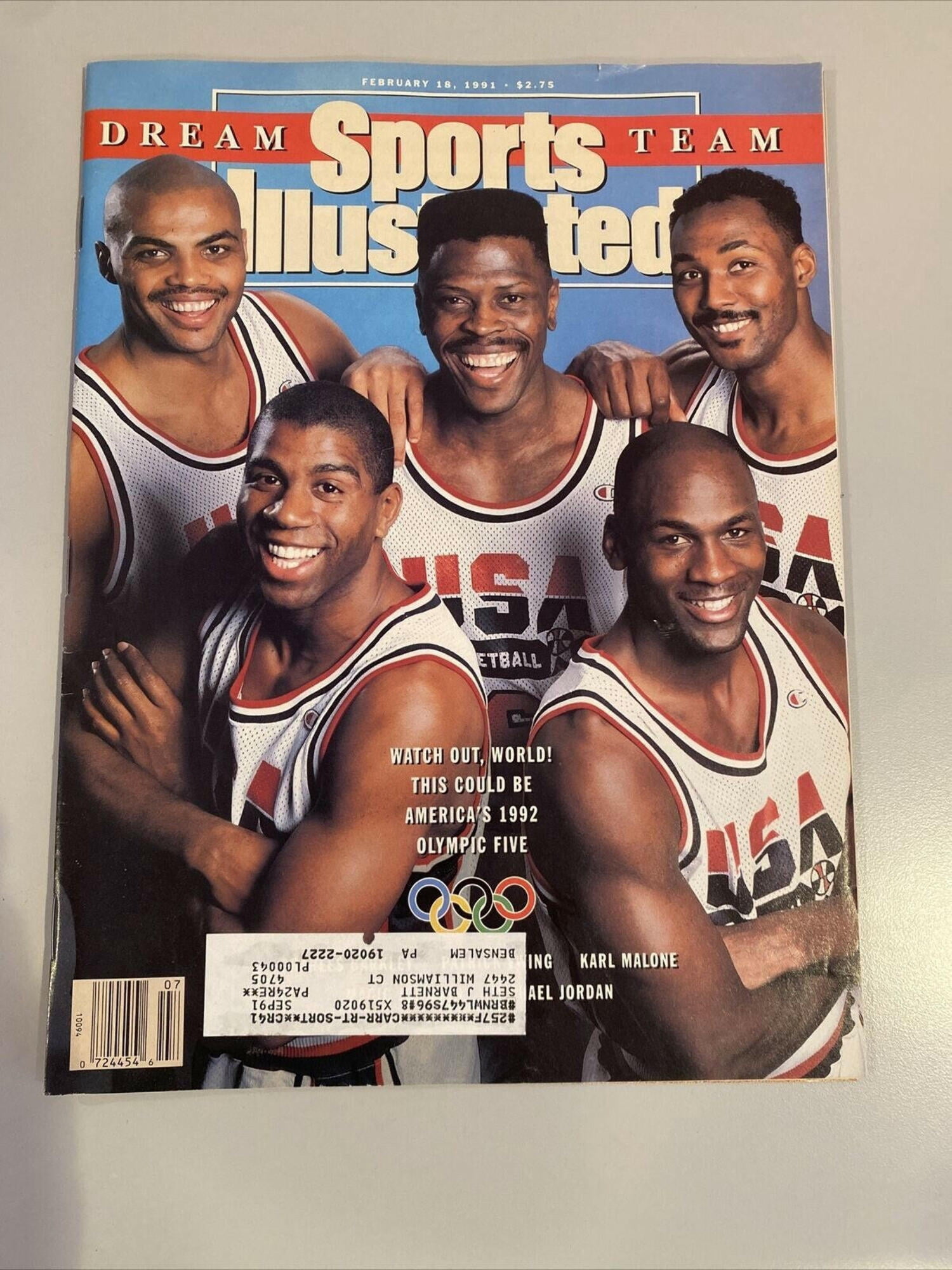 1992 USA Dream Team (Michael Jordan Charles Barkley Patrick Ewing Magic ...