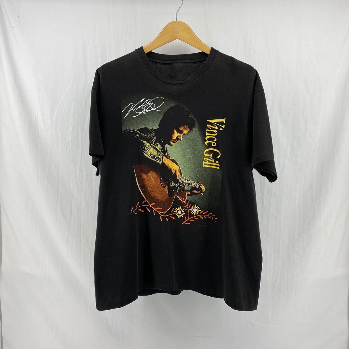1992 Vince Gill Rock Concert Shirt Short Sleeve Black Men S 4xl Ju858