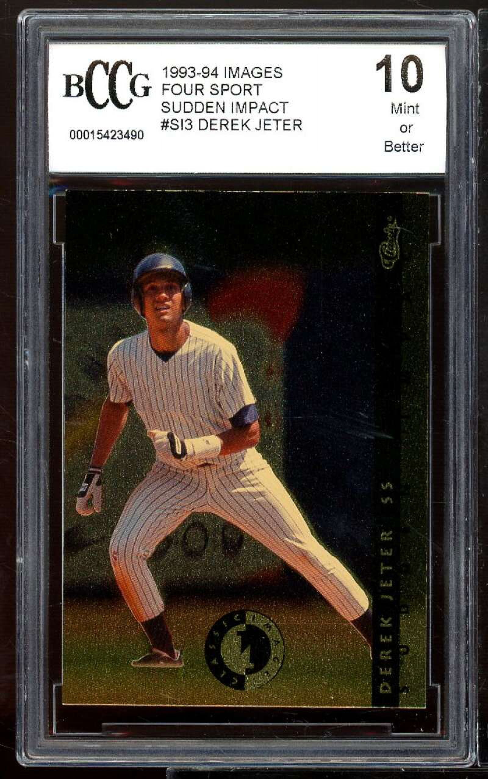 Derek Jeter Rookie Card BCCG 10 Mint+ for Office Display - Walmart ...