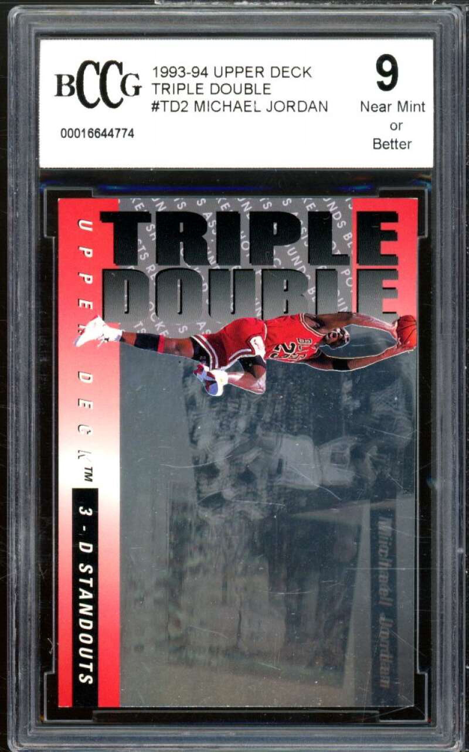 1993-94 Upper Deck Triple Double #td2 Michael Jordan Card BGS BCCG 9 ...