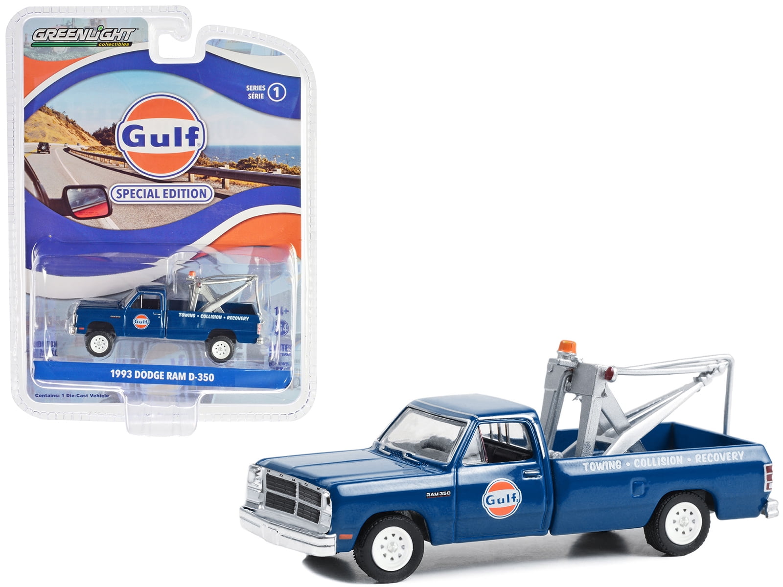 1993 Dodge Ram D-350 Tow Truck Blue "Gulf Oil Special Edition" Series 1 ...