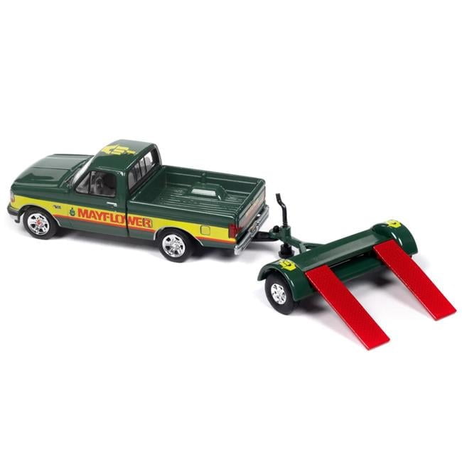 1993 Ford F-150 Truck w/Tow Dolly Mayflower Dark Green Yellow Johnny ...