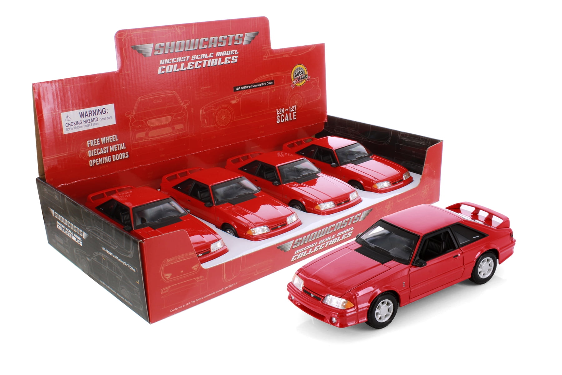 1993 Ford Mustang SVT Cobra, Red - Showcasts 37906 - 1/24 Scale Diecast ...