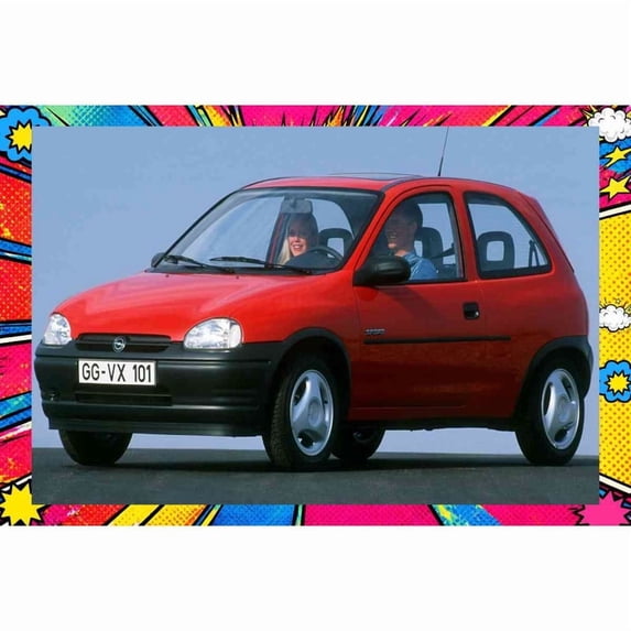 1993 Opel Corsa Sport 3 Door - Pop Art Edition | 20x30 Inch Laminated ...