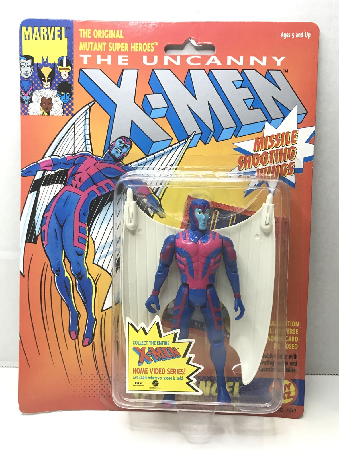 1993 ToyBiz Marvel The Uncanny X-men Archangel Action Figure White ...