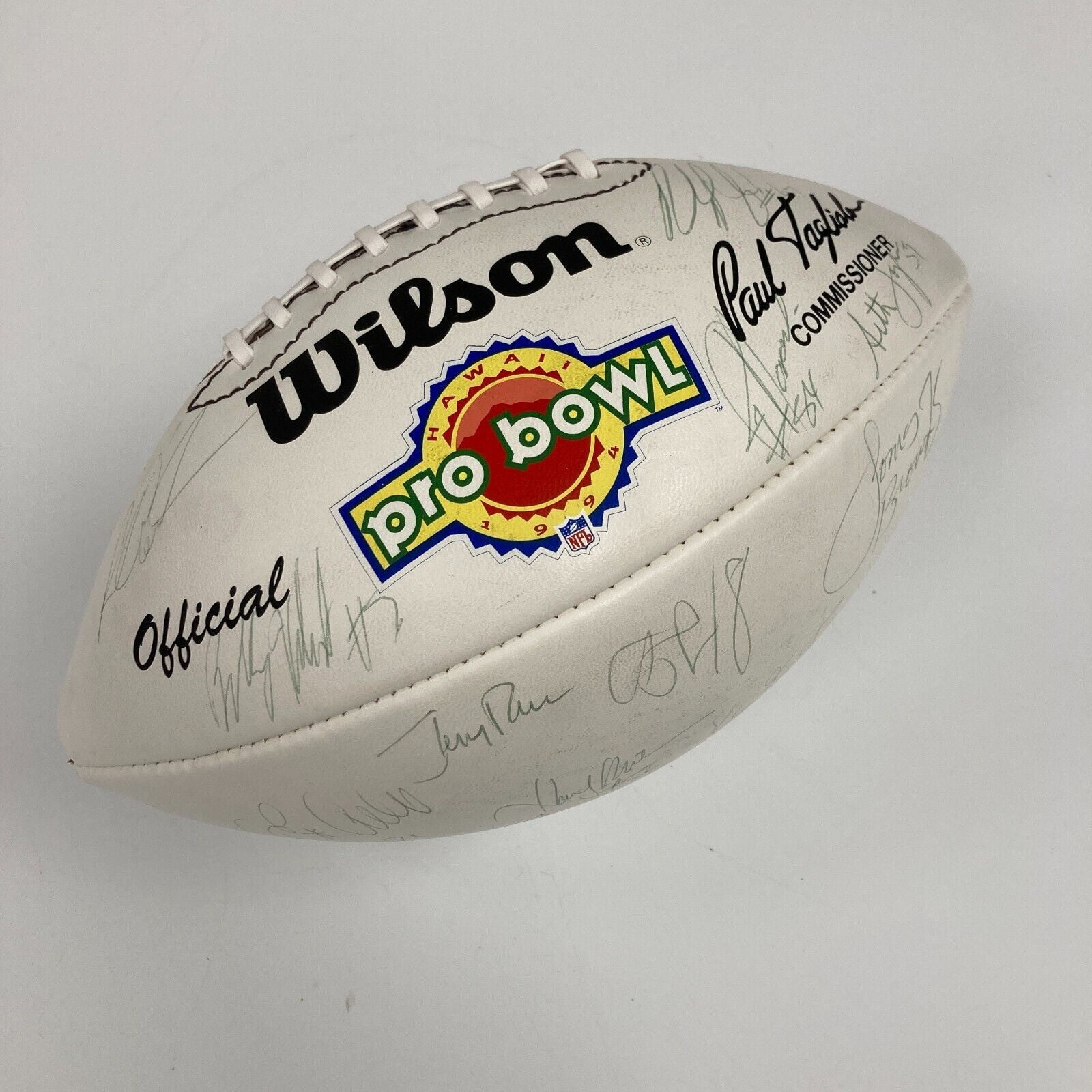 1994 Pro Bowl NFC Team Signed Official Wilson Football 24 Signatures ...