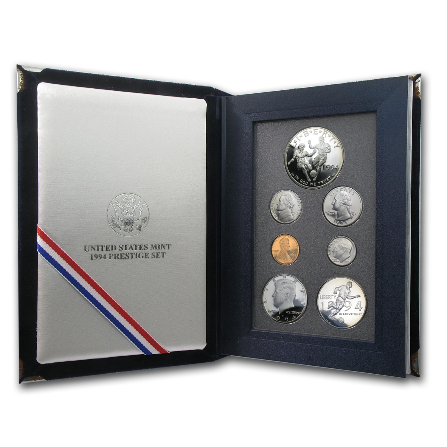 1994-S U.S. Mint Prestige Proof Set with Commemorative World Cup Silver ...