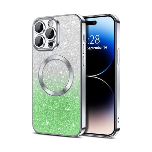 1994 for iPhone 14 Pro Case Clear Magnetic Glitter Phone Cases ...