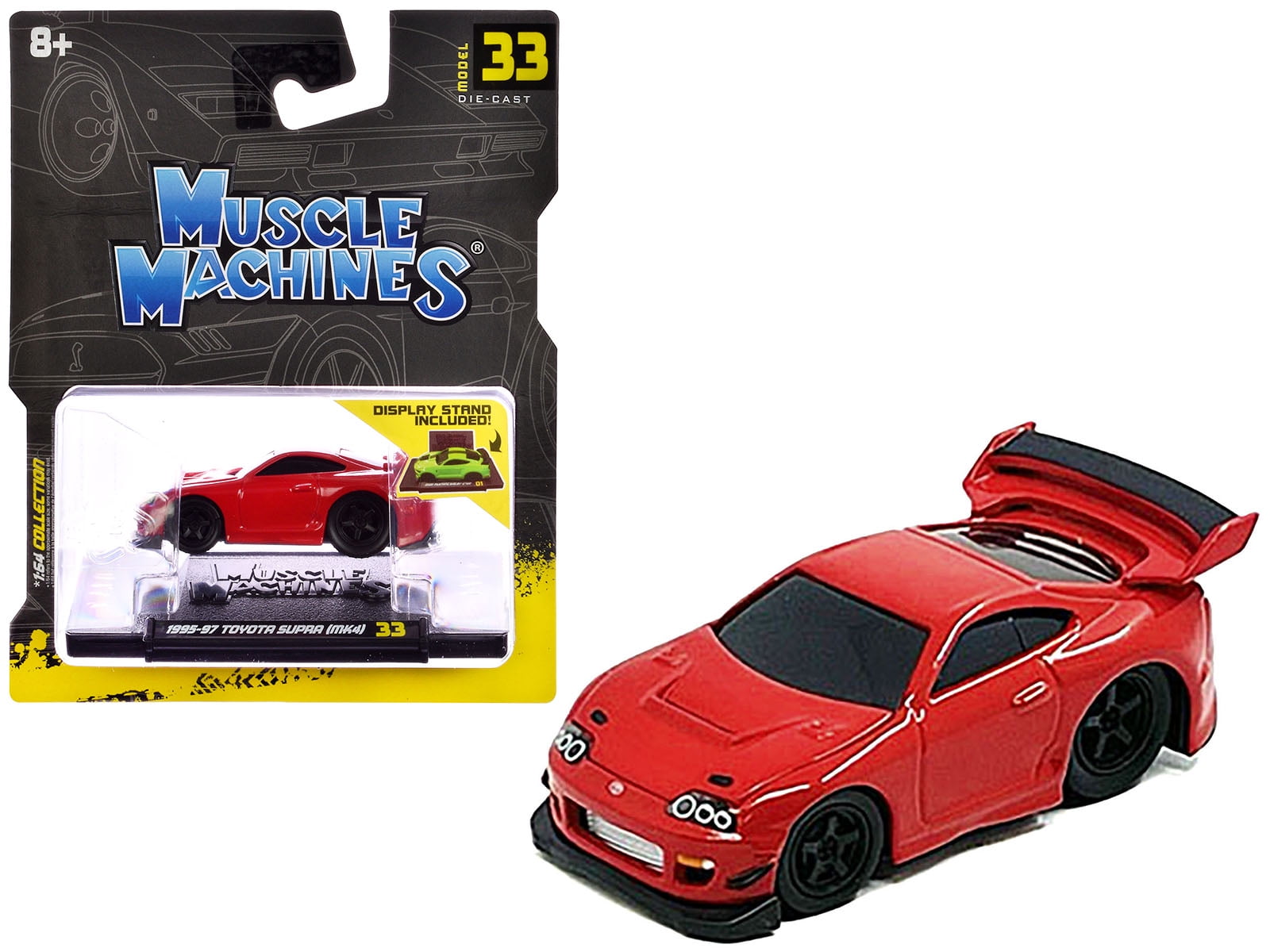 1995-1997 Toyota Supra (MK4) Red 1/64 Diecast Model Car by Muscle ...