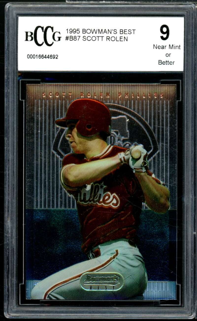 1995 Bowman's Best #B87 Scott Rolen Rookie Card BGS BCCG 9 Near Mint+ ...