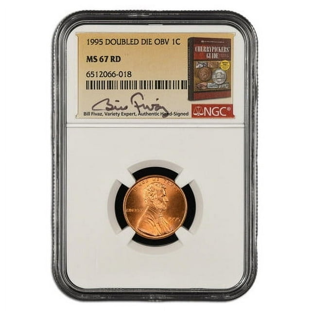 1995 DDO Lincoln Cent NGC MS67RD Fivaz Signed - Doubled Die Obverse - Walmart.com