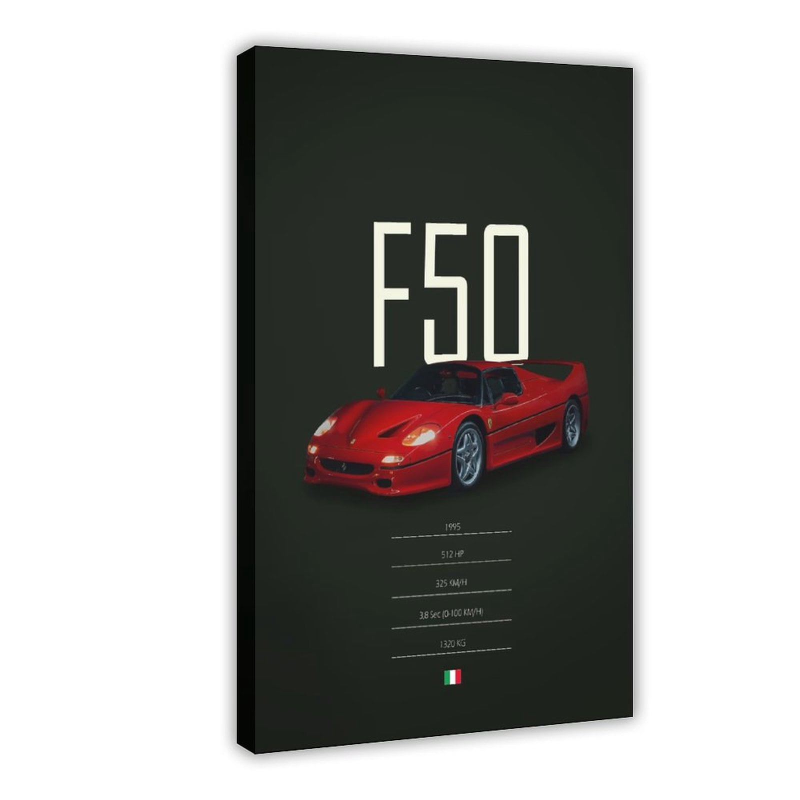 1995 Ferrari F50 Car Sports Car Black Poster Art Wall Decoration Poster ...