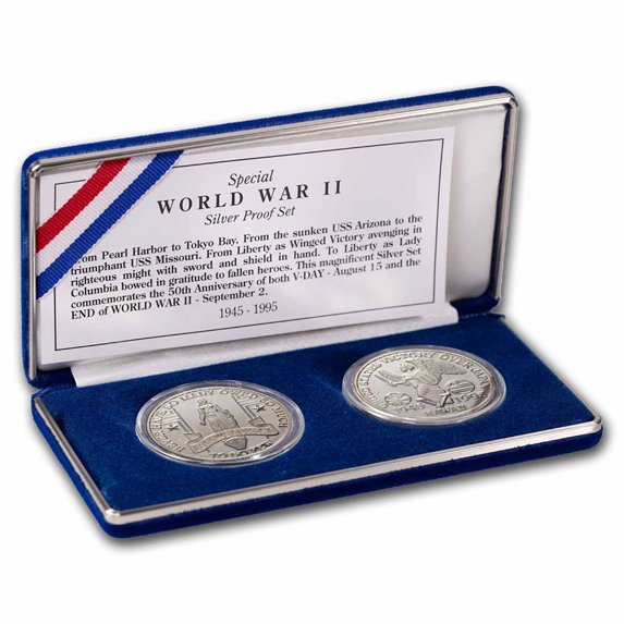 1995 Hawaii 2-Coin Silver 50th Anniv. Commemorative Proof Set - Walmart.com