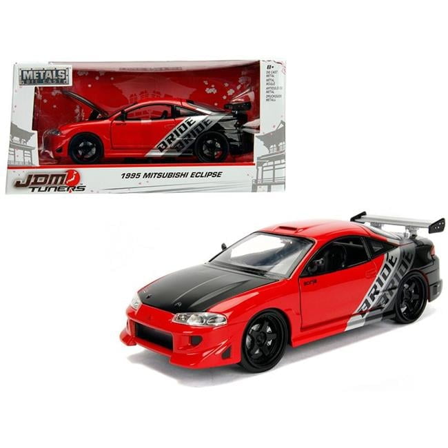 1995 Mitsubishi Eclipse "Bride" Red "JDM Tuners" 1/24 Diecast Model Car ...