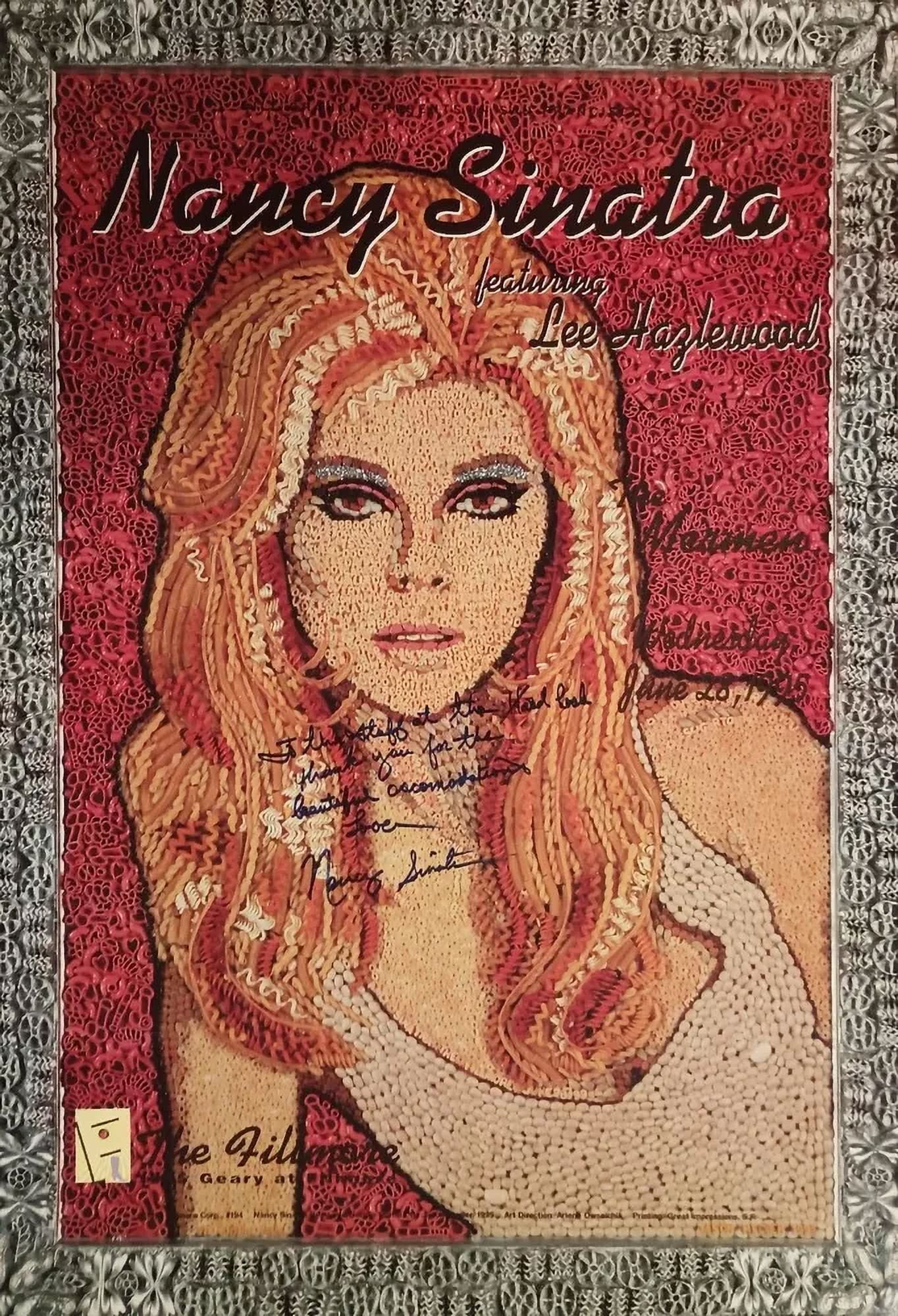 1995 NANCY SINATRA CONCERT POSTER WALL ART PRINT FACSIMILIE SIGNED IN ...