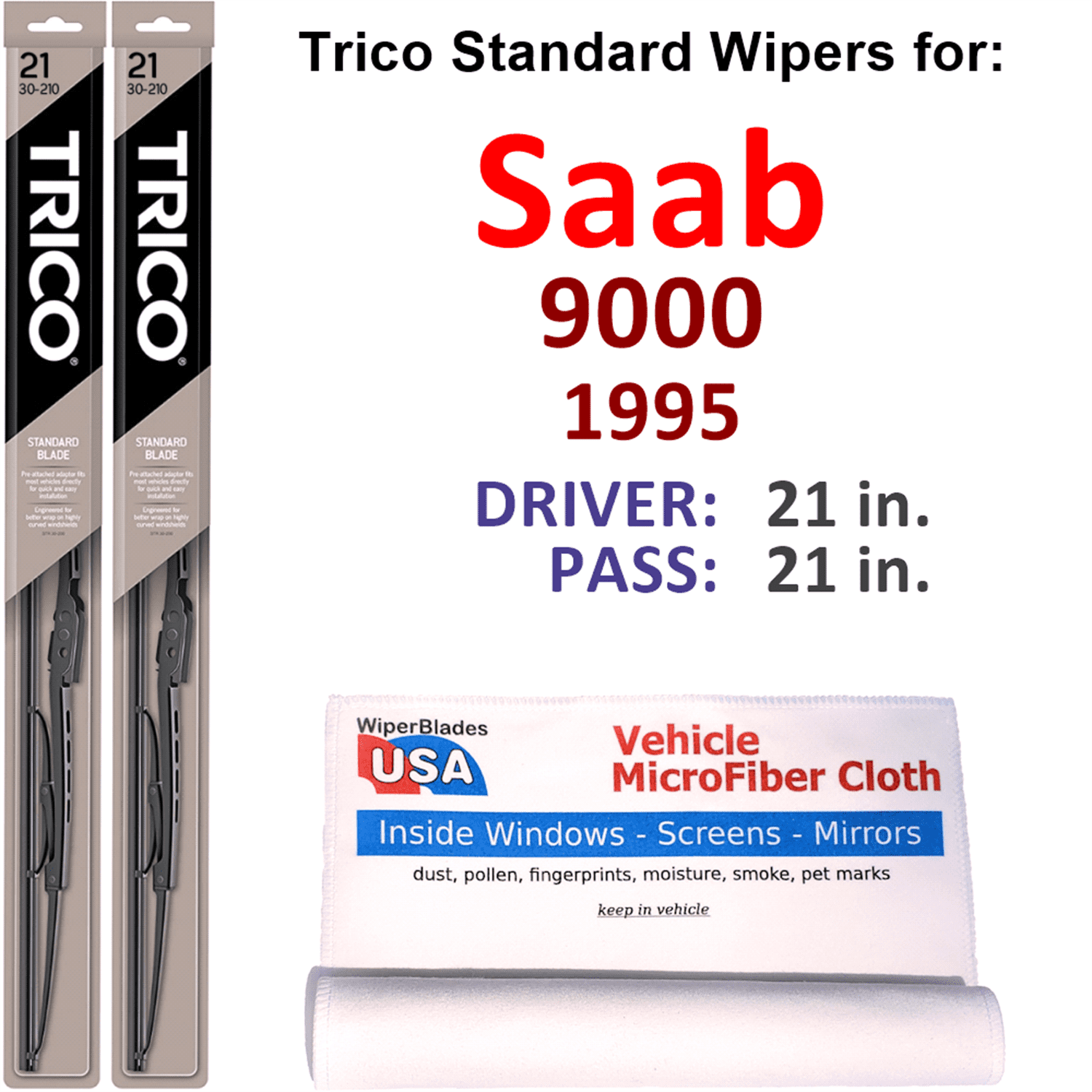 1995 Saab 9000 Wiper Blades (Set of 2) - Walmart.com